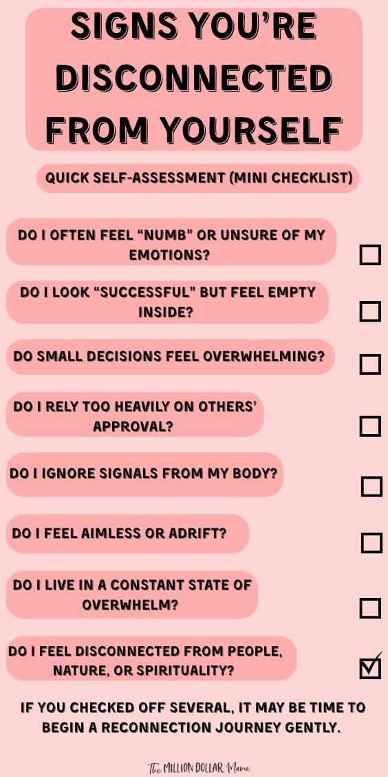 Signs You’re Disconnected from Yourself