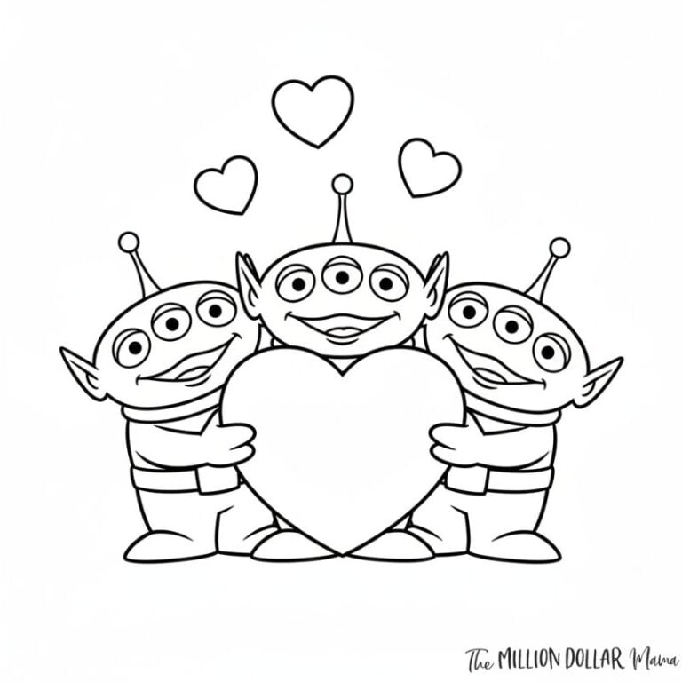 21 Magical Disney Velentine’s Day Coloring Pages