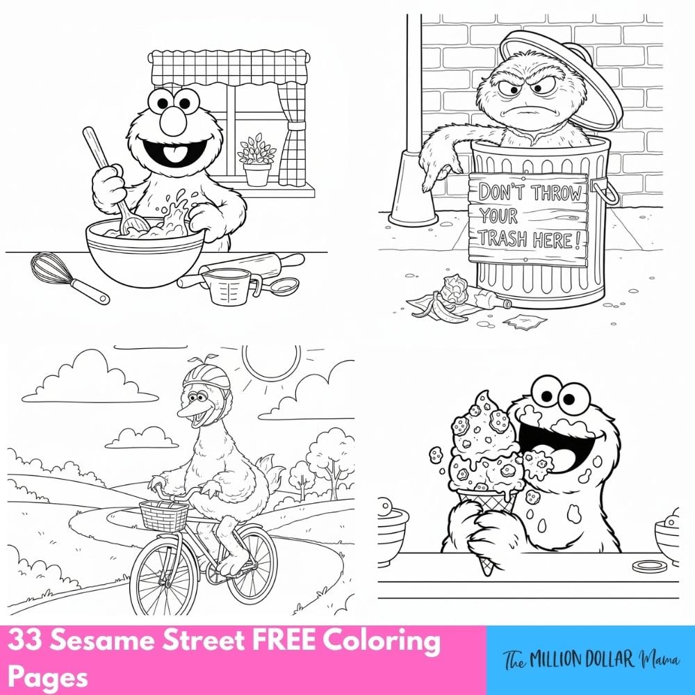 33 Sesame Street FREE Coloring Pages