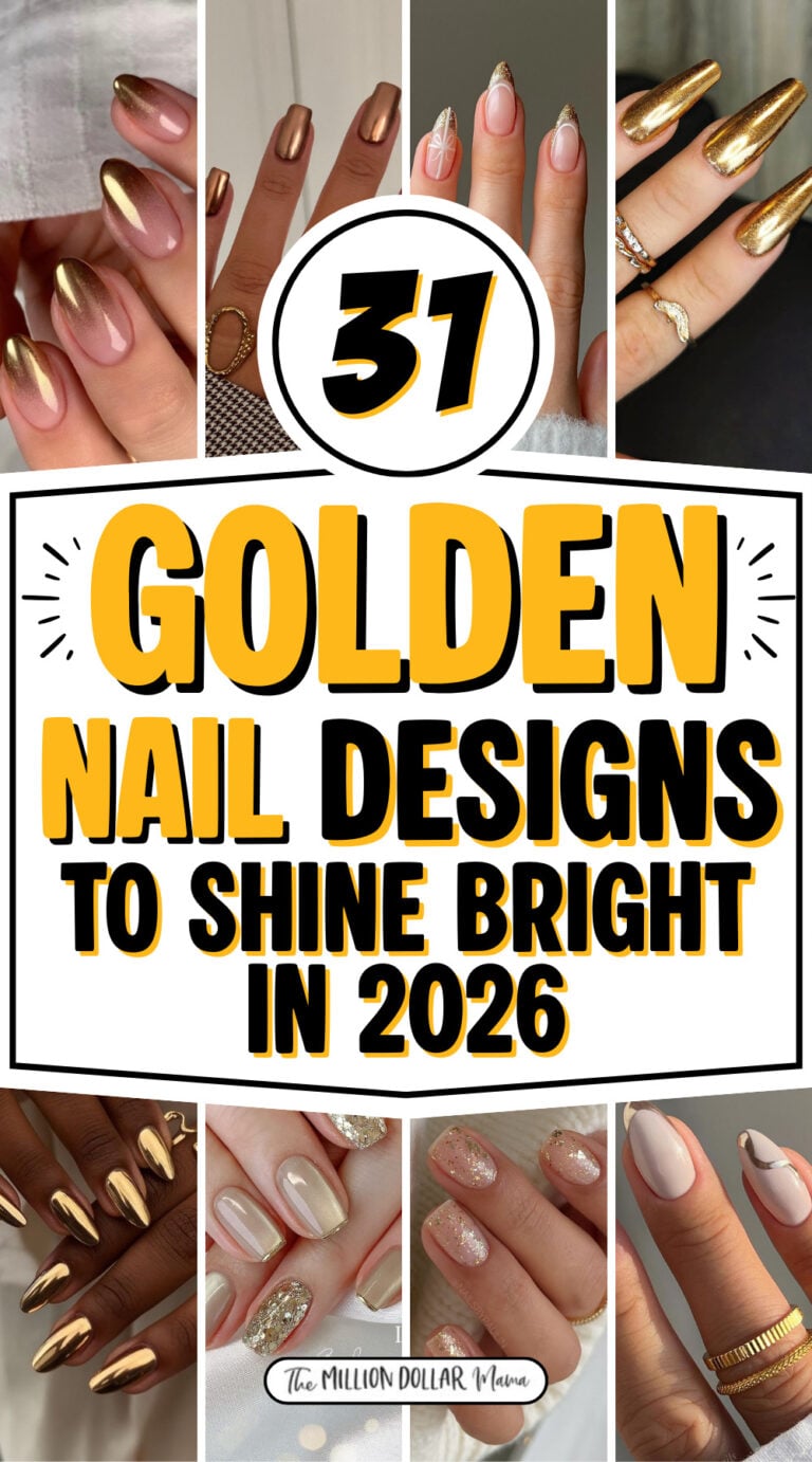 31 Golden Nail Designs: Turn Your Nails into Jewellery